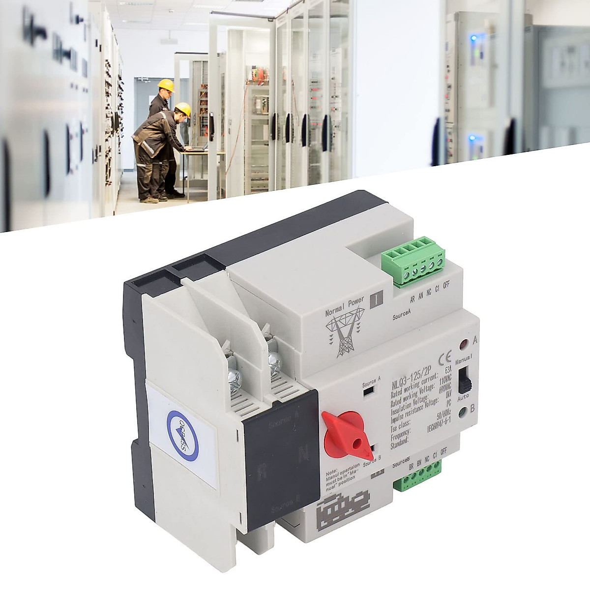 2P Dual Power Automatic Transfer Switch Generator Changeover Switch AC110V 63A Automatic Transfer Switch Generator Automatic Transfer Switch Whole House Transfer Switch