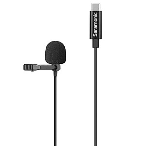 Saramonic LavMicro U3B USB-C Lavalier Microphone for iPhone 15, Android, New iPad, Computers & More with 19.7' Cable & 90˚ Adapter for Vlogging, Interviews, YouTube, TikTok, Live Streaming