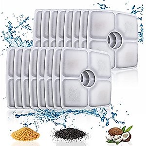 ITidyHome 16 Pack Cat Water Fountain Filters of Pet Fountain Replacement Filter, for Most 84oz/2.5L Automatic Pet Cat Dog Water Fountain Dispenser