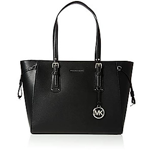 Michael Kors Canvas and Beach Tote Bag, Black (Black)