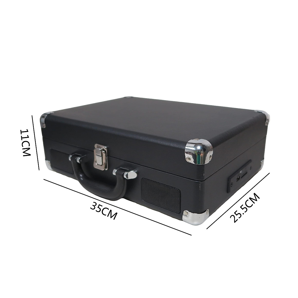 Vinyl Record Player 3 Speed Turntable with Bluetooth, USB/SD Play&Recording, Built in Battery, Line Out, AUX in, Earphone Jack, Replacement Needle