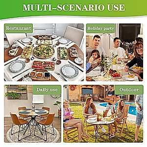 LUSHVIDA Round Waterproof Table Cover Tablecloth Vinyl Fitted Elastic Edged Plastic Table Cover Fits Tables up to 45"-56" R Black