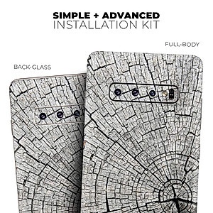 DesignSkinz Aged Cracked Tree Stump Core Protective Vinyl Decal Wrap Skin Cover Compatible with The Samsung Galaxy S20 (Screen Trim & Back Glass Skin)
