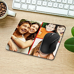 WIRESTER Personalized Custom Mousepad with Your Photo, Frame Color for Home, Office and Gaming Desk, Non-Slip Rectangle Mouse Pad