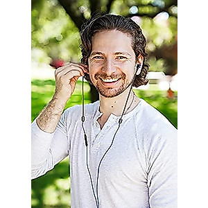 DefenderShield EMF-Free Earbud Headphones - Universal Air Tube Wired Stereo Headset with Microphone & Volume Control & EMF Radiation & 5G Protection Holster for Cell Phones & Other Electronic Devices