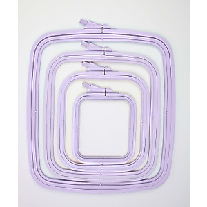 4Pcs Embroidery Hoops, Set of High Quality Cross Stitch Hoops, Needlework Hoop, Stitching Hoops (Purple)