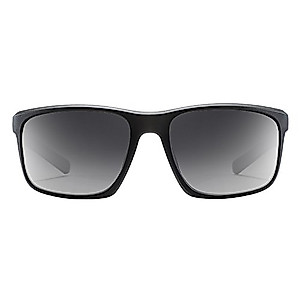 Native Eyewear Wells Polarized Rectangular Sunglasses, Matte Black Crystal/Gray, 58 mm