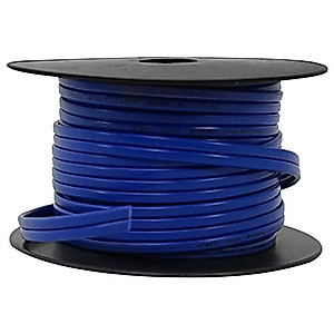 Rockville R14G50MS-BL 50 Foot Spool Marine Waterproof 14 AWG Speaker Wire, Blue