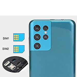 S21 Ultra Smartphone, 5.0 Inch Unlocked Cell Phone with 24MP Front Camera, 48MP Rear Camera, HD Plus Screen Dual Cards Dual Standby for Andro 10.0 (Green)