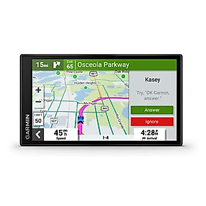 Garmin DriveSmart 66, 6-inch Car GPS Navigator with Bright, Crisp High-Res Maps and Voice Assist with Wearable4U Power Pack Bundle