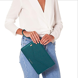 KATIE LOXTON Esme Time to Shine Womens Vegan Leather Envelope Clutch Wristlet Bag Forest Green