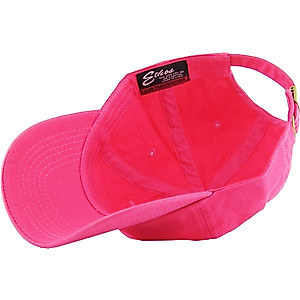 KB-LOW HPK Classic Cotton Dad Hat Adjustable Plain Cap. Polo Style Low Profile (Unstructured) (Classic) Hot Pink Adjustable