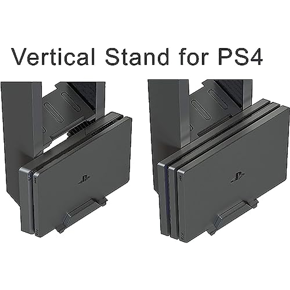 Skywin-Video Game Storage Stand Tower, Video Game Storage Organizer for PS5/ PS4/ PS3/ Xbox Series S & X/Xbox one Game, VR/Headset Hanger, 24 CD Storage Disk Tower for PS (Black)