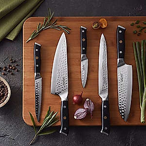 Sasaki Takumi Japanese AUS-10 Stainless Steel Utlilty Knife with Locking Sheath, 5.5-Inch, Black