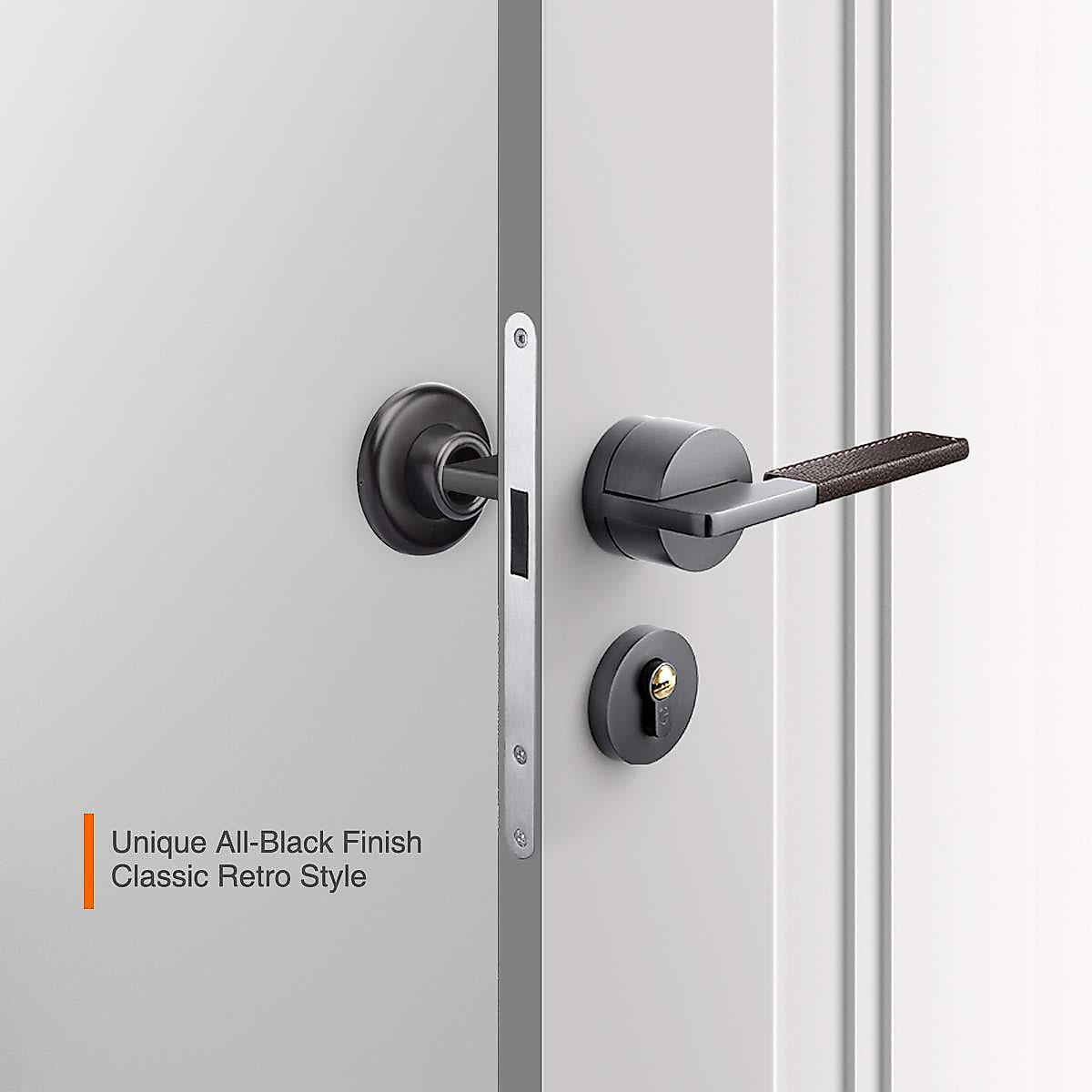 KOVOSCH Concave Wall Door Bumper Stop Black – 2-1/2” Outside Diameter Stainless Steel Cover with 1-1/8” Black Rubber Bumper – Easy to Install with Screw