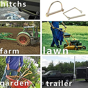 10 Pcs Safety Coupler Pins Kit - 1/4-inch Trailer Coupler Pin - Heavy-Duty Coupler Pin - Spring Steel- Long Lasting - One Kit with Multiple Uses by Automajor