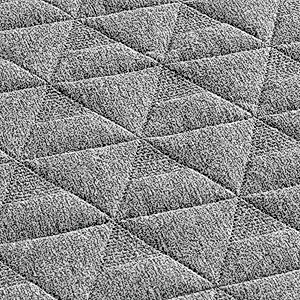 Sunshine Nicole Knit Quilt Set, Cotton Jersey Fabric for Face and Reverse, with Light Weight Soft Poly Fill, 3 Pieces Grey, Queen