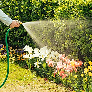 Garden Hose Nozzle, Upgrade 100% Heavy Duty Metal High Pressure Water Hose Nozzle with 4 Spray Patterns Rotating for Outdoor Lawn & Garden Watering, Car & Pet Washing