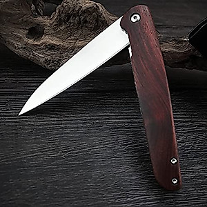 HUAAO 8.5’’ Folding Knife, Pocket Knife with Clip, Liner Lock, Flipper Open, for Hunting Survival Hiking Camping