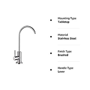 Drinking Water Filter Faucet Stainless Steel Brushed Nickel Kitchen Bar Sink，Lead-Free Modern Water Filter Faucet