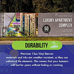 Personalized Custom Vinyl Banner Printing Indoor or Outdoor use Printed Business Event Birthday Party Large Custom Vinyl banner for Party Decoration Factory of Stickers (2'x6')