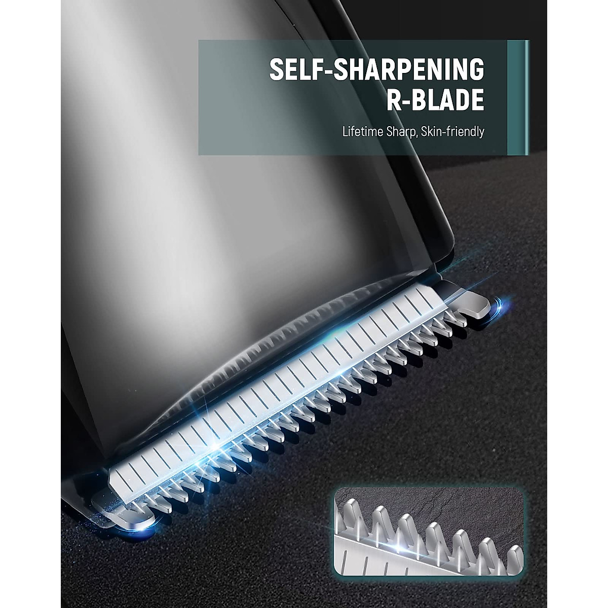 SUPRENT Adjustable Beard Trimmer for Men with Precision Dial, Professional Cordless USB-C Hair Trimmer with 38 Adjustable Lengths