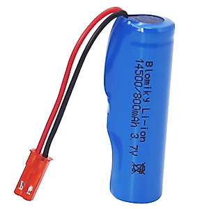 Blomiky 3.7V 500mAh Li-ion Rechargeable Battery with JST Plug and USB Charger Cable for Huina 1337 1338 RC Construction Trucks 1337 JST Battery 2
