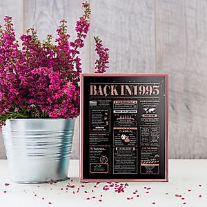 BGTCARDS 30th Birthday Posters, 2 Pieces 30th Birthday Decorations for Women, 30th Birthday Gifts for Her, Back in 1993 Birthday Poster (Unframed), 8x10 Inch, Rose Gold (1993RG2)