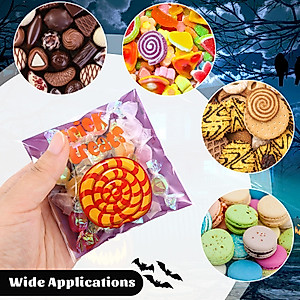 Joottuan 300 Pcs Halloween Cellophane Treat Bags Clear Self Adhesive Candy Bags Plastic Cookie Bags for Party Favors Supplies Halloween Decoration