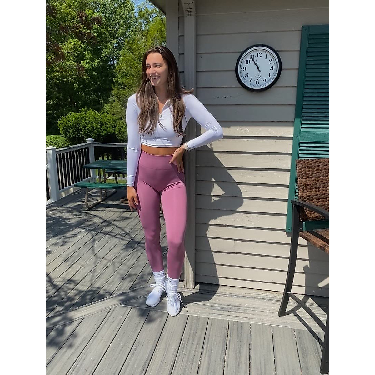 Sunzel Scrunch Butt Lifting Leggings Women High Waisted Seamless Workout Leggings Gym Tights Tummy Control Yoga Pants Bordeaux