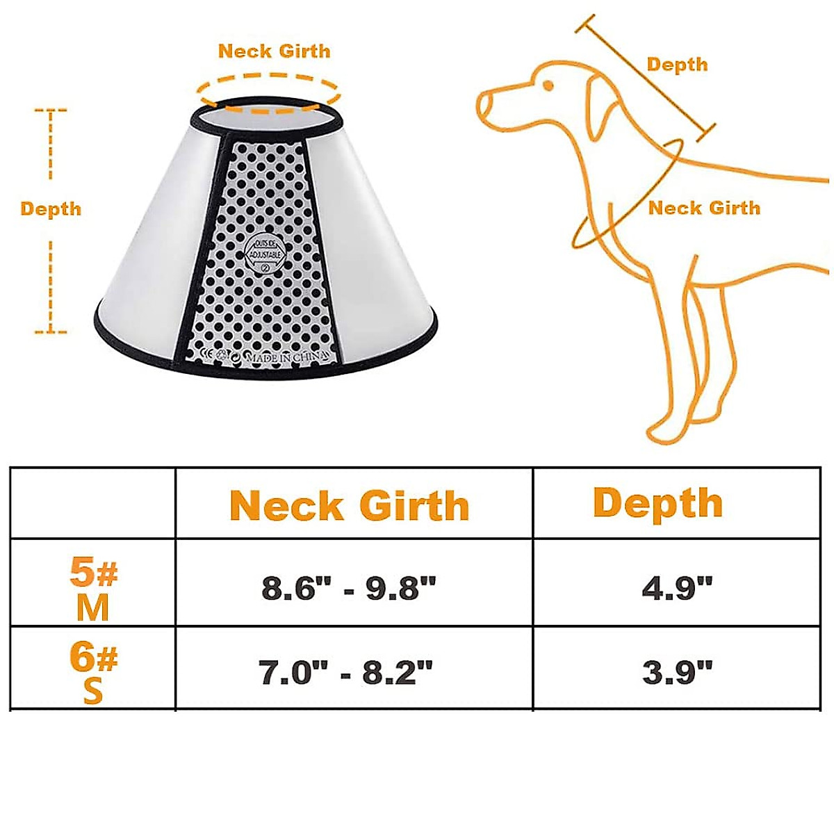 Bepets Cat Cone Collar, Pet Cone Cat Recovery Cone for Kitten Cone After Surgery Anti-Bite Lick Wound Medical, Protective Cat Head Cone Kitten Cone Collar Cat E Collar for Cats Kitty Rabbit (Small 6#)