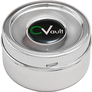 CVAULT Personal Combo Kit | Smell-Proof, Air Tight & Light Resistant | Includes (1) XSmall Twist, (1) Small Twist, (1) Medium, (1) Large, (1) 2-Liter and (5) 8-Gram Boveda 62%
