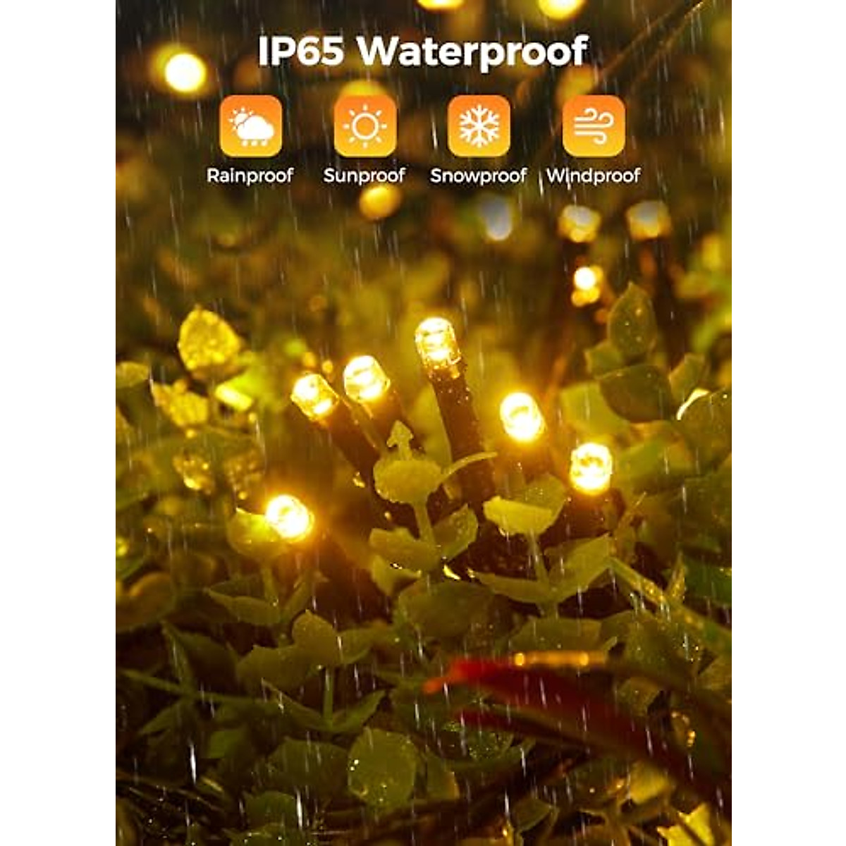2-Pack 480LED 170FT Total Solar Outdoor Lights IP65 Waterproof Solar Powered Lights with 8 Lighting Modes for Party Garden Yard Home Holiday Tree Decoration Lighting, Warm White