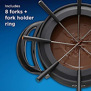 Oster Fondue Pot | Titanium Infused DuraCeramic Fondue Maker, Black