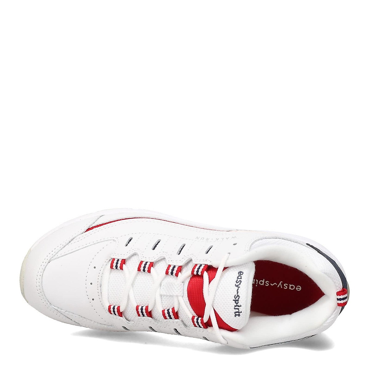 Easy Spirit Women's Romy Sneaker, White/Red, 8.5 Wide