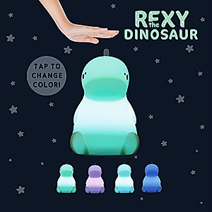 REXY Dinosaur Night Light for Boys & Girls - Dinosaur Room Decor for Boys Night Light Baby Night Light Kids Toddler Boy Toys Dinosaur Toys for Kids 3 5 - Kids Room Decor (Usb rechargable)