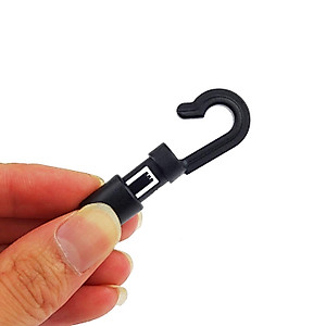 Zelerdo 40 Pack Kayaks Bungee Shock Cord Hook for 3/16 inch,1/5 inch,13/64 inch and 7/32 inch Rope