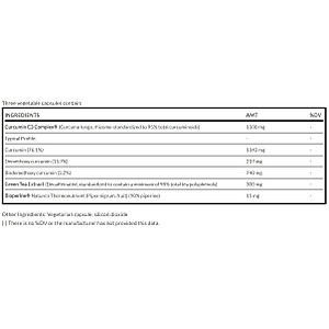 Pure Prescriptions Turmeric Curcumin C3 Complex - Bioperine for Optimum Absorption - 1500Mg Per Serving - 90 Veg Capsules - Made in USA