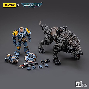 JOYTOY 1/18 Warhammer 40,000 Space Wolves Thunderwolf Cavalry Frode