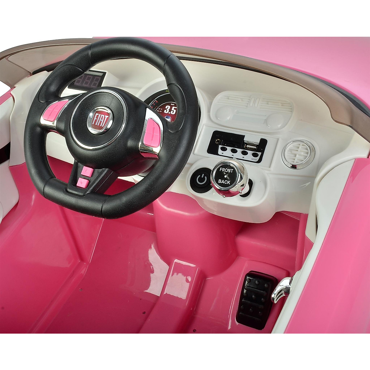 Best Ride On Cars Fiat 500 Push Car, Pink