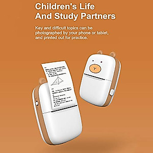 XXXDXDP Mini Portable Thermal Printer Paper Photo Pocket Thermal Printer 57mm Pos Printing Android iOS Printers (Color : 4 Printing Paper Pink)