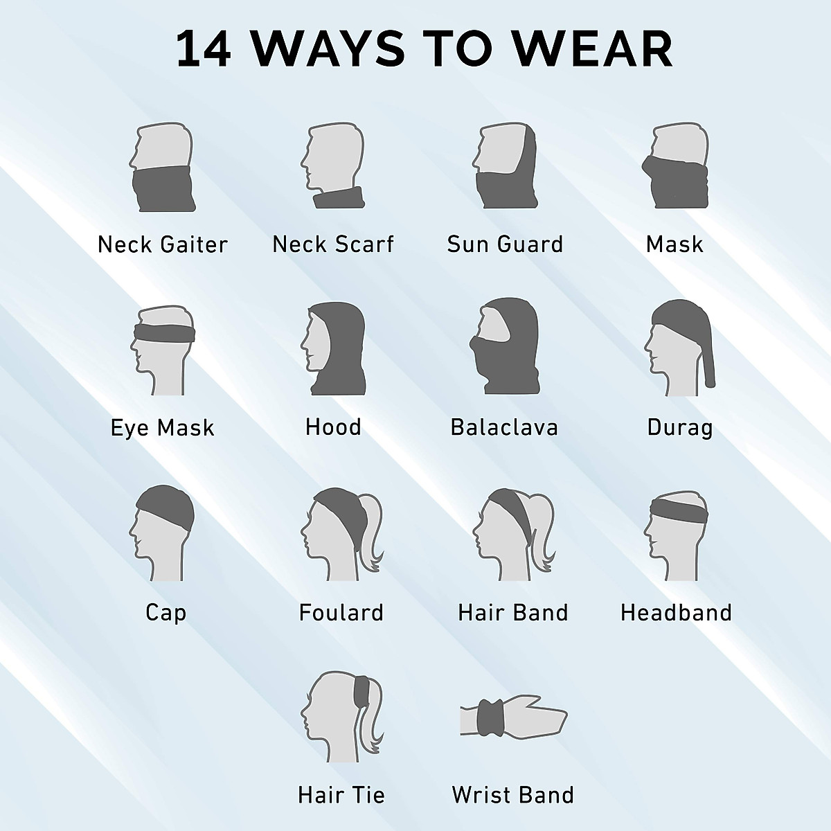 Back Bay Cooling Summer Neck Gaiter with UPF30 UV Sun Protection, Breathable Workout Gator Face Mask