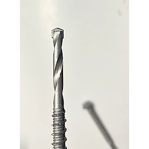 MasTek Self-Drilling Concrete Screws 1/4 x 3" Steel Tungsten Carbide Tip (15PK)