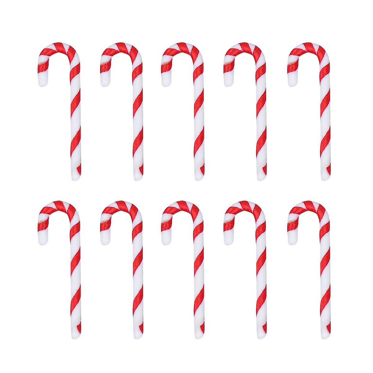 Toddmomy 50 Pieces Christmas Plastic Candy Cane Ornaments Christmas Tree Hanging Ornaments for Xmas Holiday Party Home Decoration 5cm/1.96inch