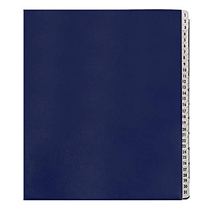 Pendaflex DDF5OX Expanding Desk File, 1-31/Jan-Dec, Letter, Acrylic-Coated Pressboard, Dark Blue (DDF5-OX)