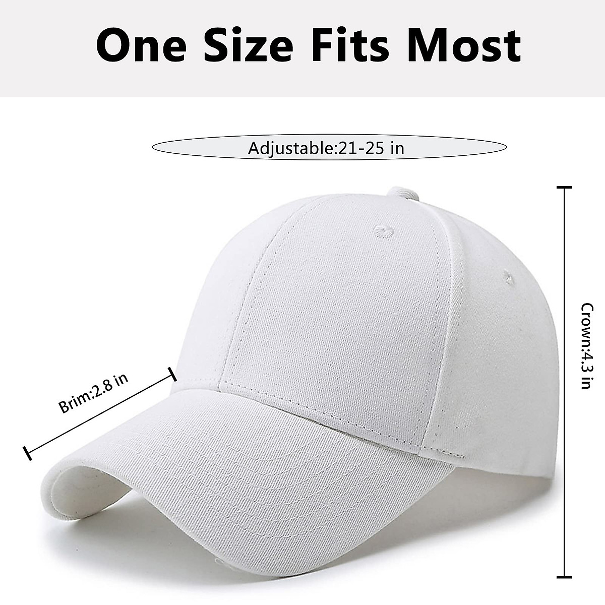 Baseball Cap Men Women Cotton Dad Hat Classic Adjustable Plain Golf Hat Low Profile Unisex