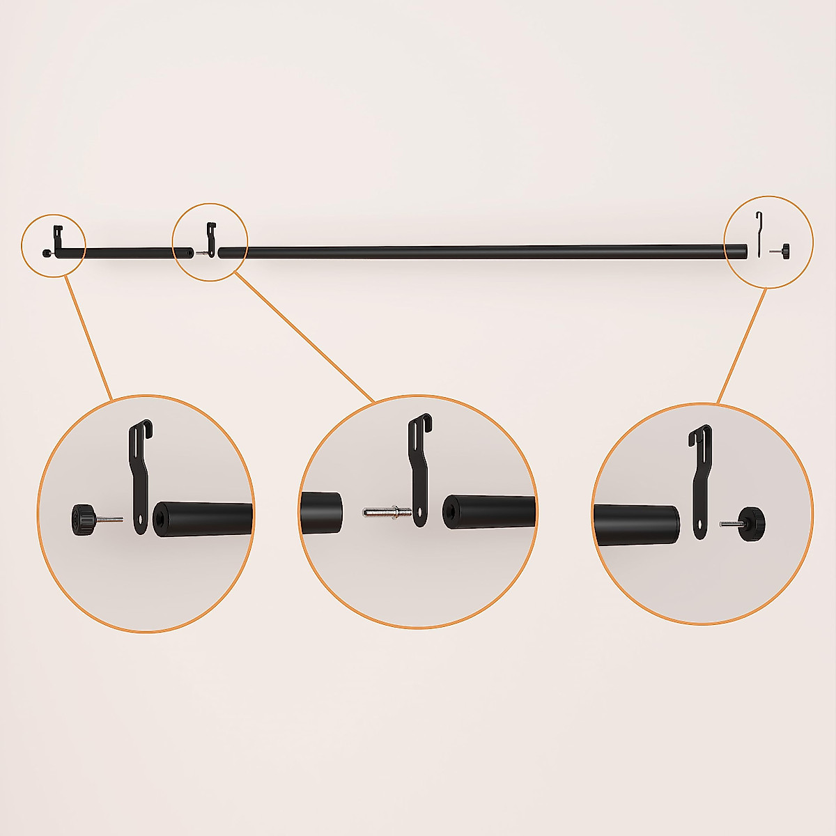 Xiofio Heavy Duty Clothes Rack,Multi-Functional Clothing Rack Freestanding Bedroom Garment Rack for Hanging Clothes,Adjustable Shelf and Fixed Baskets,55" L x 15.7" W x 75" H Max Load 800LBS,Black