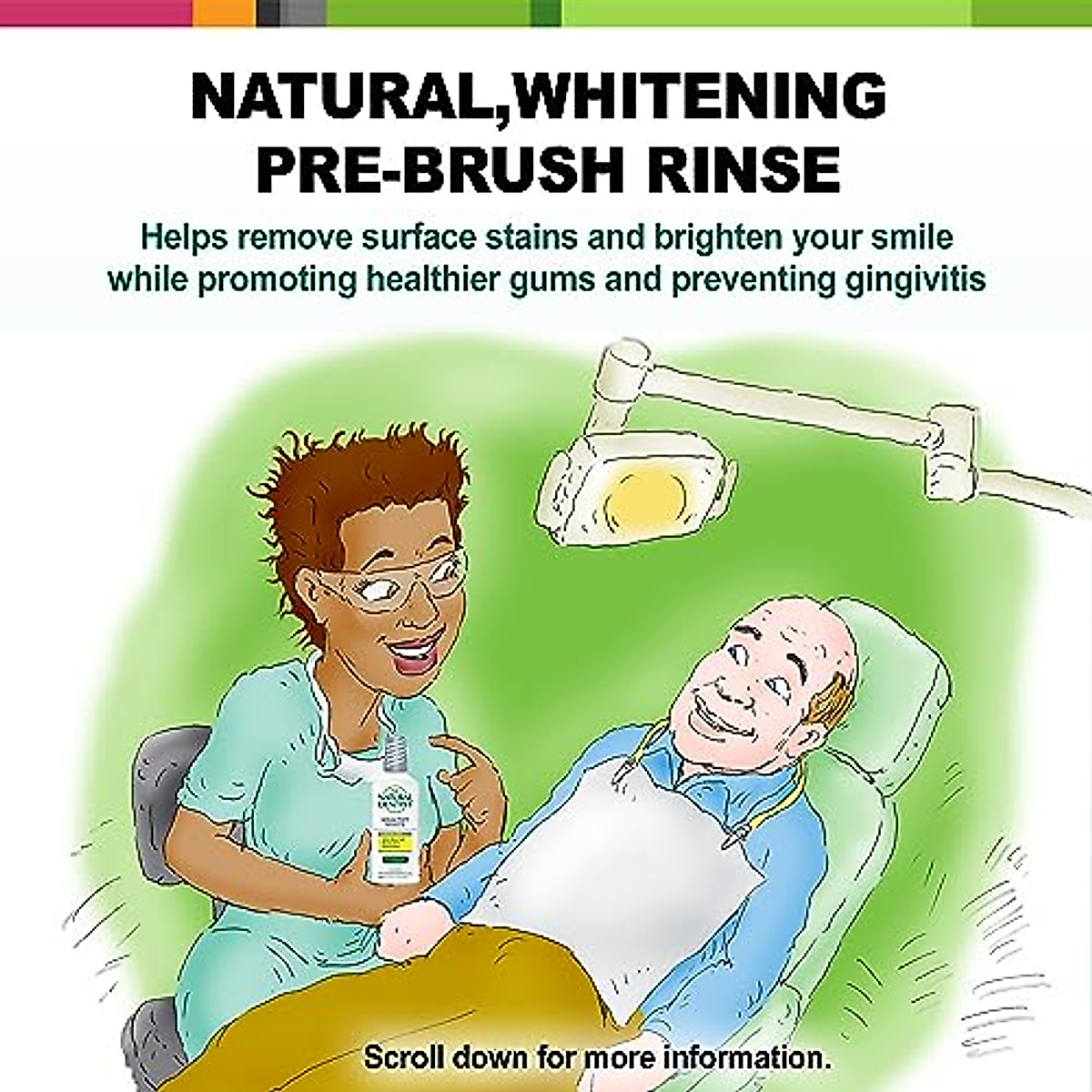 The Natural Dentist Whitening Antigingivitis Rinse, Clean Mint,16.9 Fl Oz (Pack of 2)