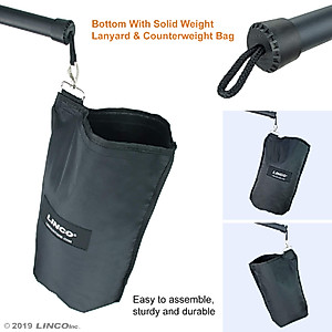 LINCO Lincostore 2.5ft to 5ft Adjustable Overhead Light Boom Arm with Universal Tripod Clamp & Counter-Weight Bag 4255K