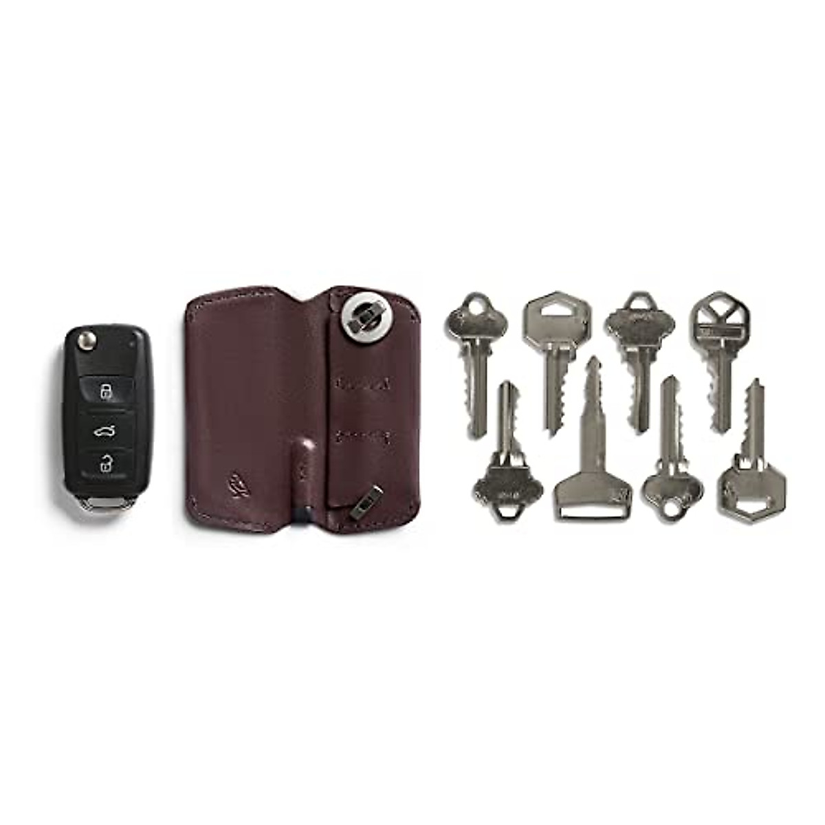 Bellroy Leather Key Cover Plus (Max. 8 keys) - Deep Plum